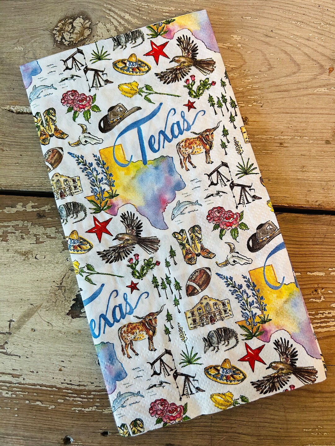 3 Texas Paper Napkins-decoupage Crafts - Etsy