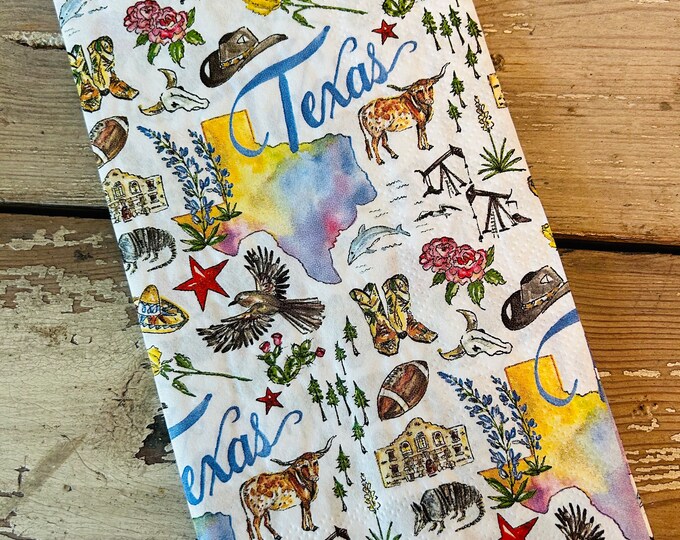 3 Texas Paper Napkins-decoupage Crafts - Etsy