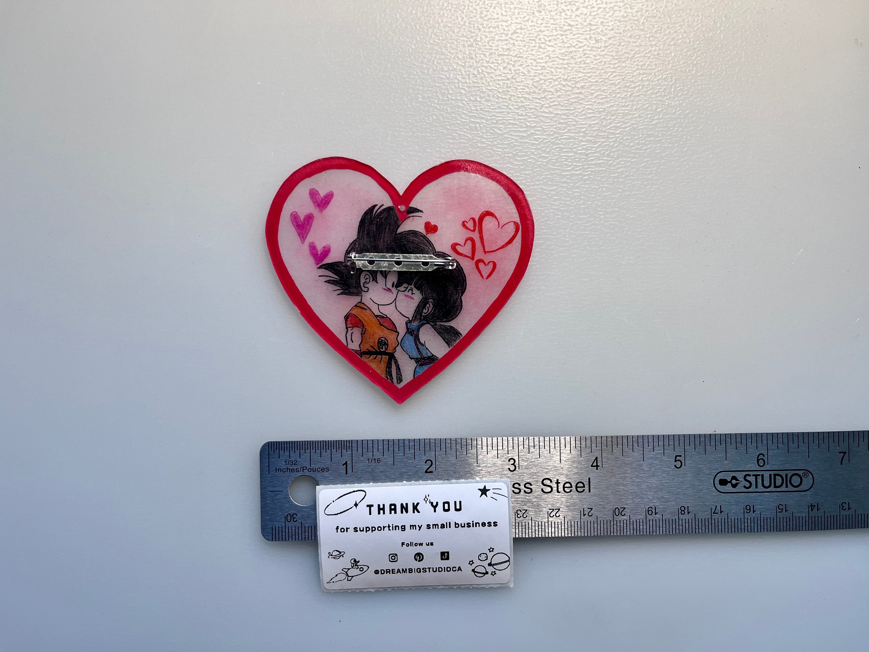 Dragon Ball Pin, Handmade Resin Pin, Cute Goku and Chichi for Perfect ...