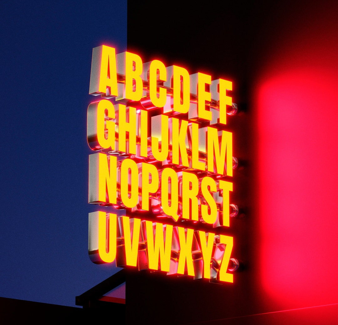 16 Channel Letters Outdoor Lighted Sign LED - Etsy