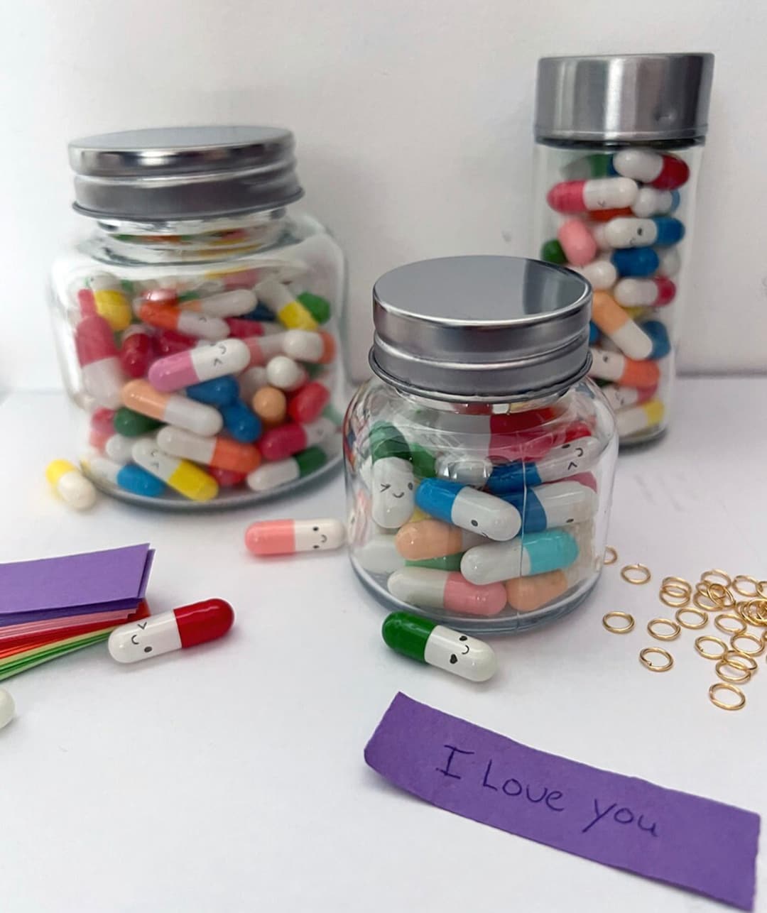 Message in a Jar, Pill Capsules With Small Paper to Write Messages On ...