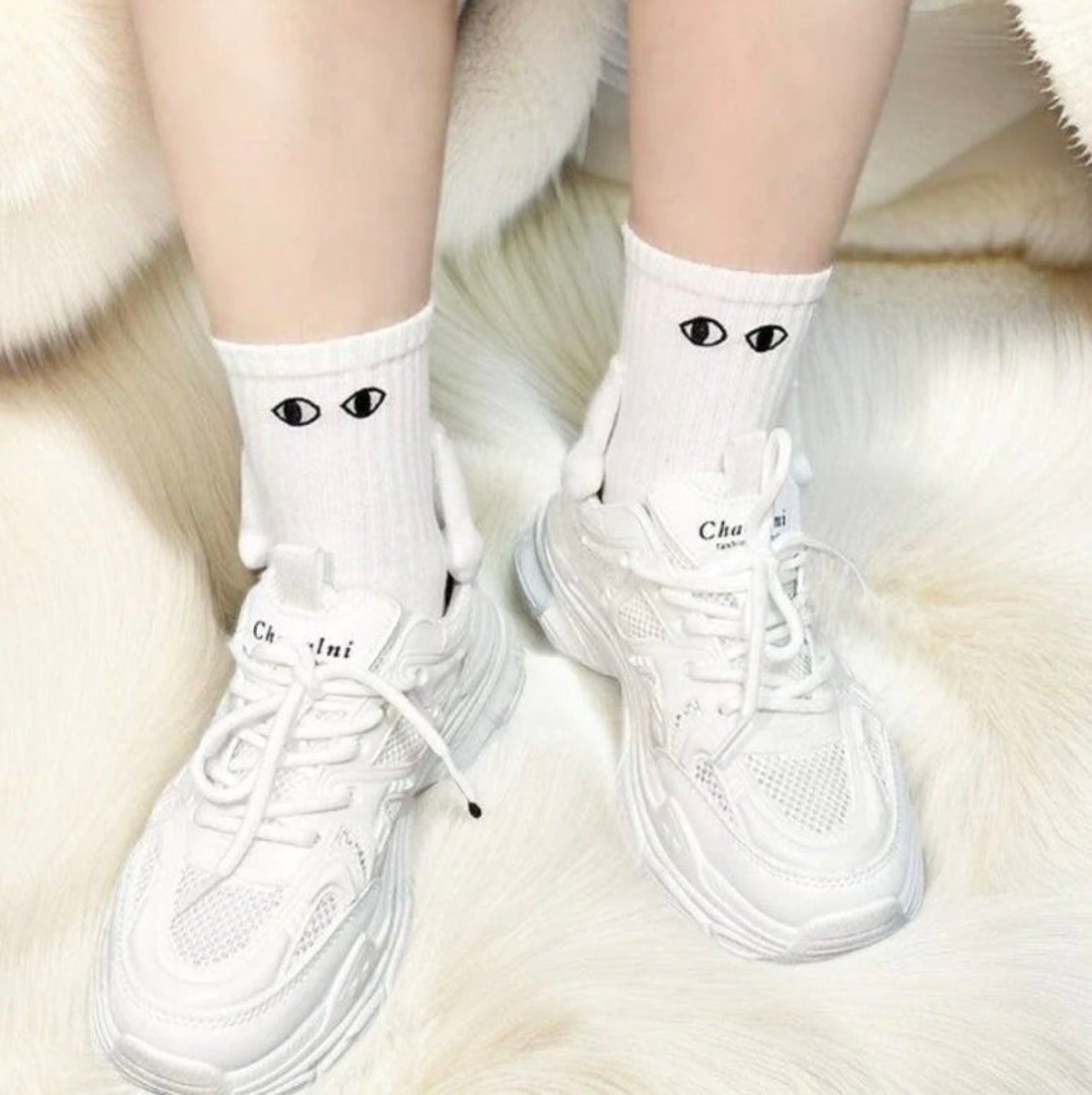 Magnet Cute Eyes Sock, Couple Socks, Couple Gift, Funny Magnet Socks ...