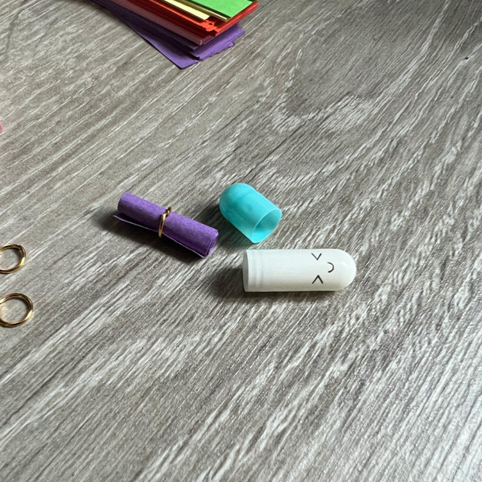 Tiny Message in a Jar, Pill Capsules With Small Paper to Write Messages ...