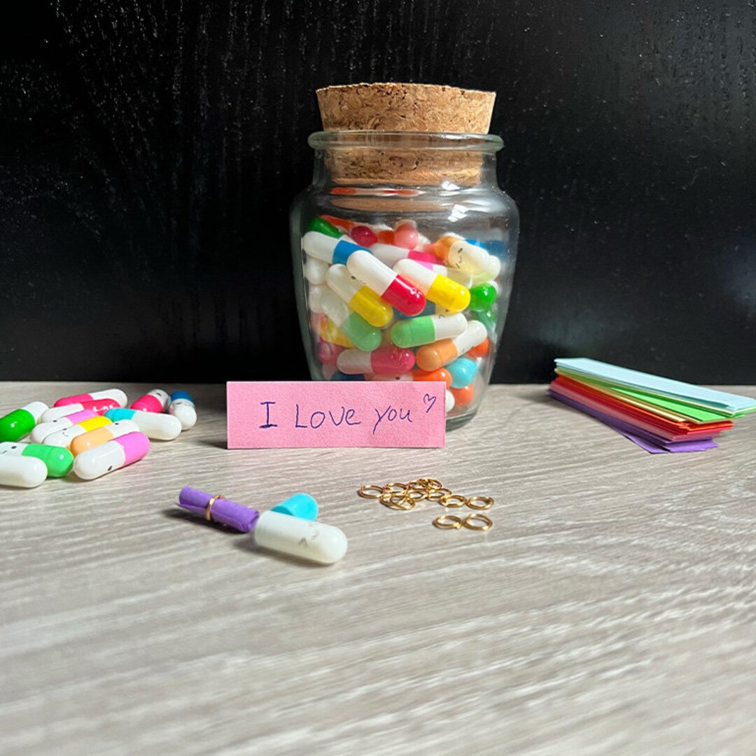 Message in a Jar, Pill Capsules With Small Paper to Write Messages On ...