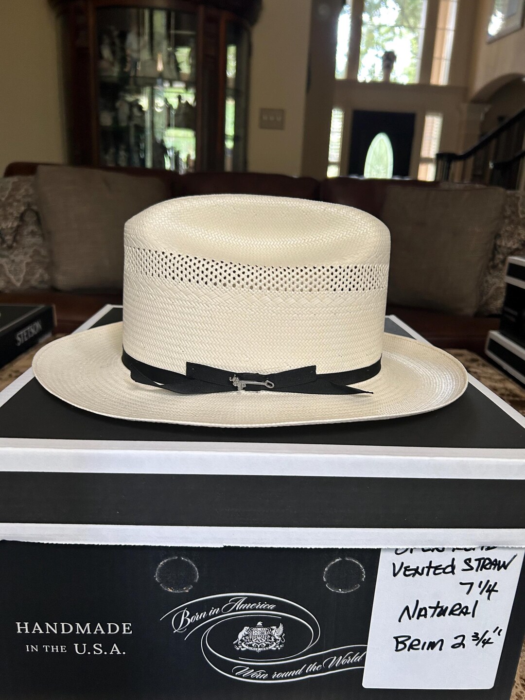 Stetson Open Road 10X Vented Straw Natural 7 1/4 Western Look! - Etsy