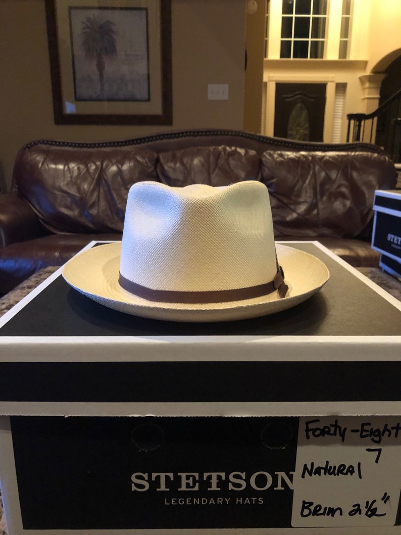 Stetson Forty-eight Panama Straw Natural 7 Great Fedora - Etsy