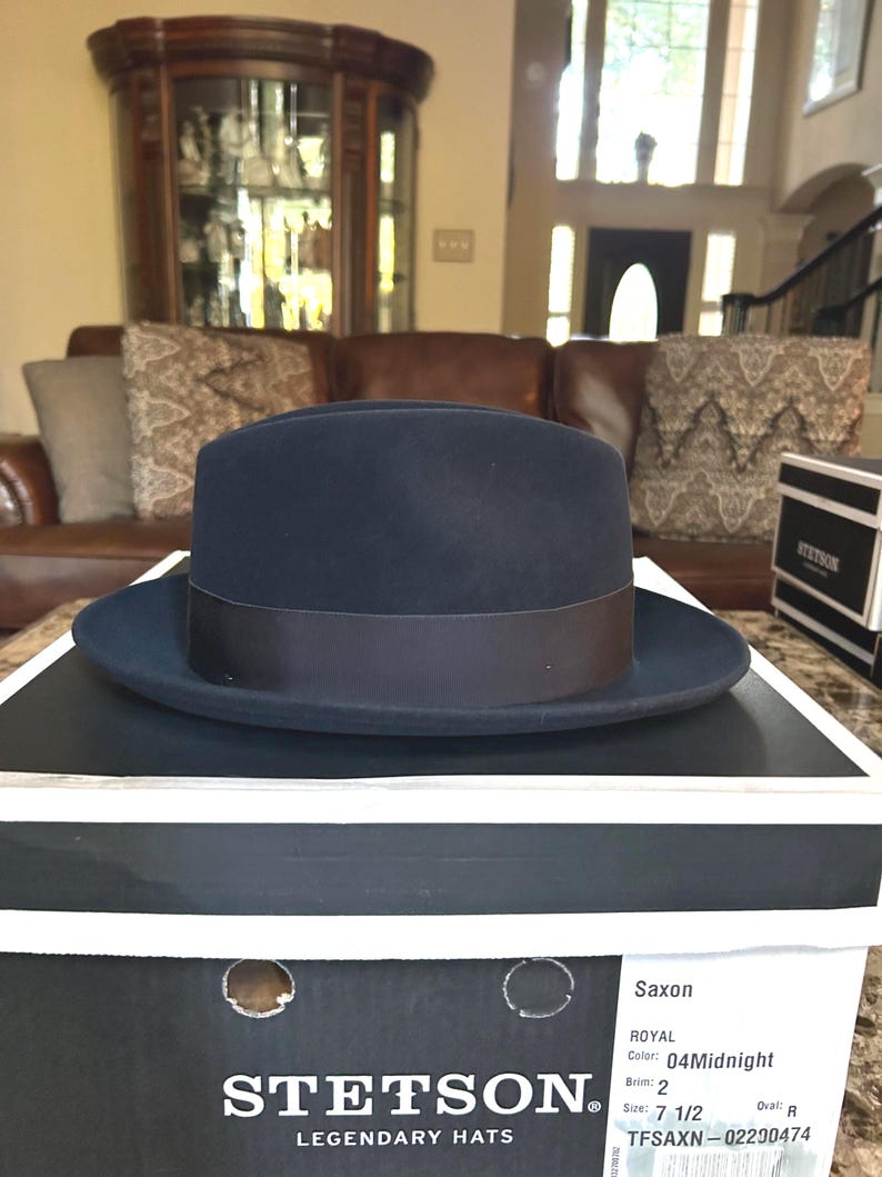 Stetson "saxon" Midnight 7 1/2 Classic Fedora! - Etsy