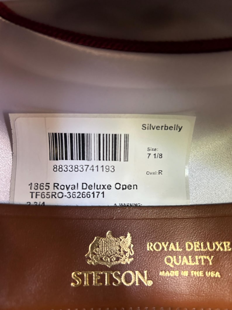 Stetson Open Road Royal Deluxe Distressed 1865 Silverbelly 7 1/8 ...