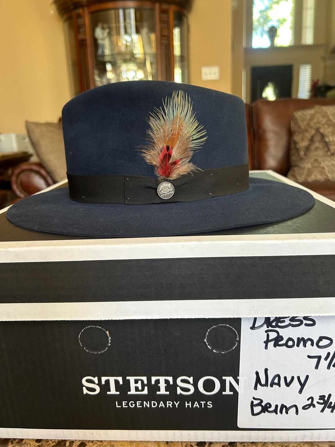 Stetson Dress Promo Navy 7 1/4 Classic Profile! - Etsy