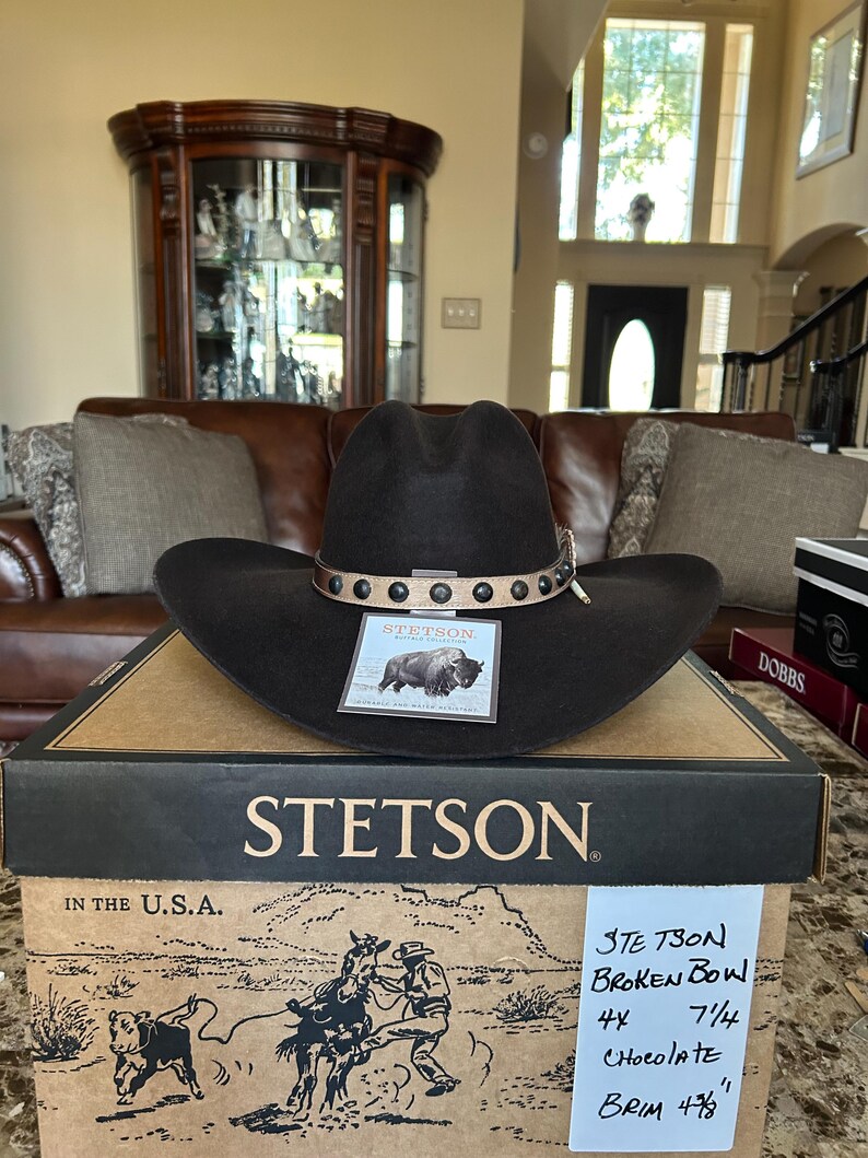Stetson Broken Bow 4X Buffalo Wool Chocolate 7 1/4 Great Western! - Etsy