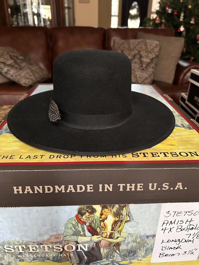Stetson "amish" 4X Black Buffalo Wool 7 1/8 "wyatt Earp" Style! - Etsy