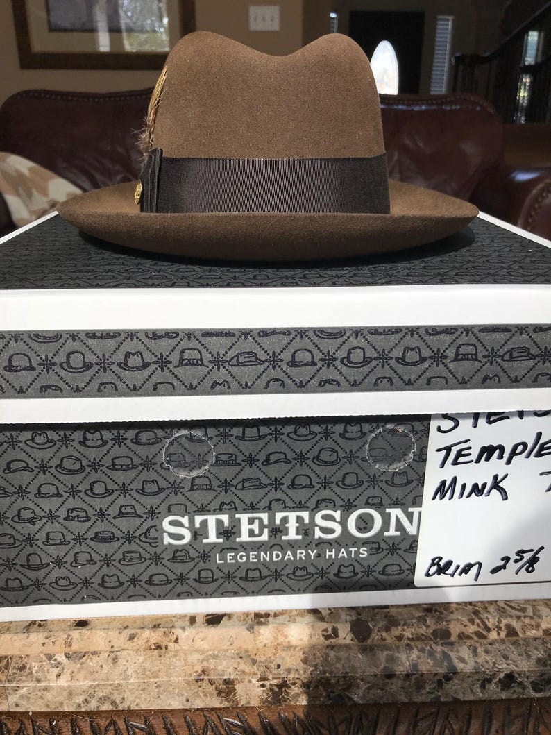 Stetson "temple" Royal Deluxe Mink 7 Great Fedora! - Etsy Canada
