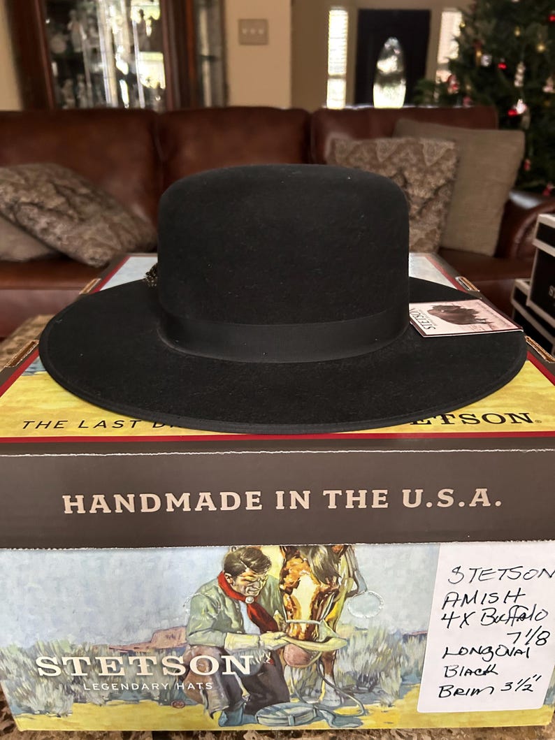 Stetson "amish" 4X Black Buffalo Wool 7 1/8 "wyatt Earp" Style! - Etsy