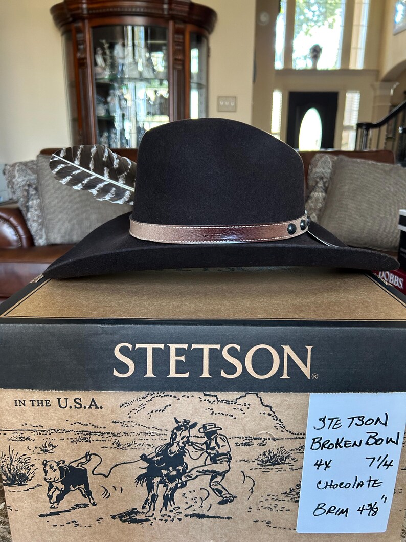 Stetson Broken Bow 4X Buffalo Wool Chocolate 7 1/4 Great Western! - Etsy