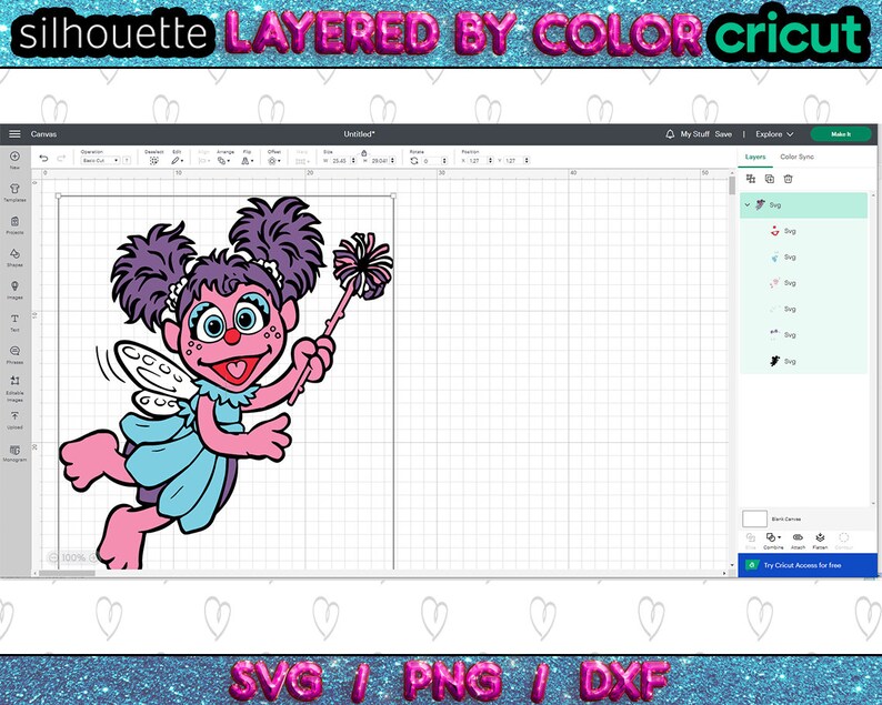 Sesame Monsters Abby Svg Png Abby Cut Files - Etsy