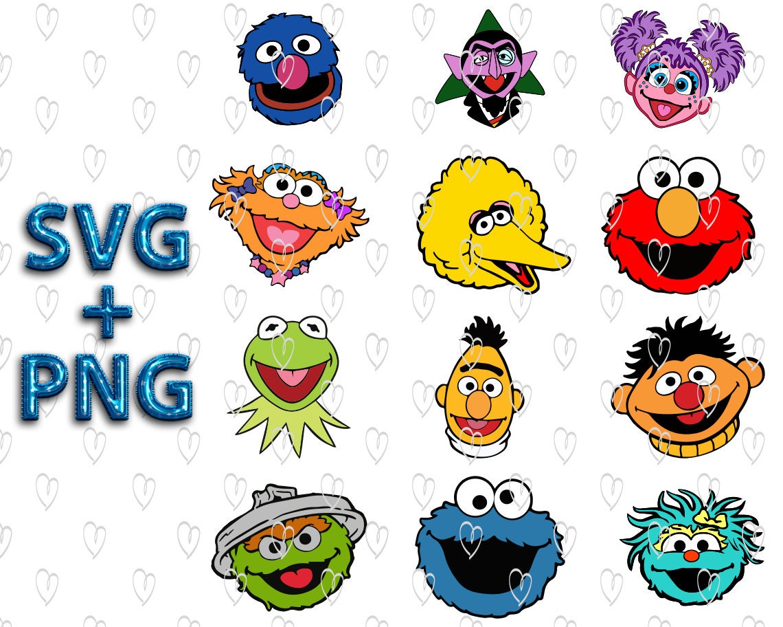200 Sesame Street Svg Elmo Svg Sesame Street Cookie Monster Svg