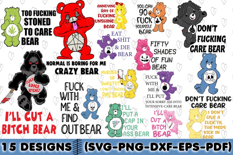 Evil Care Bears Svg Bundle Care Bears Layered Cricut Evil - Etsy UK