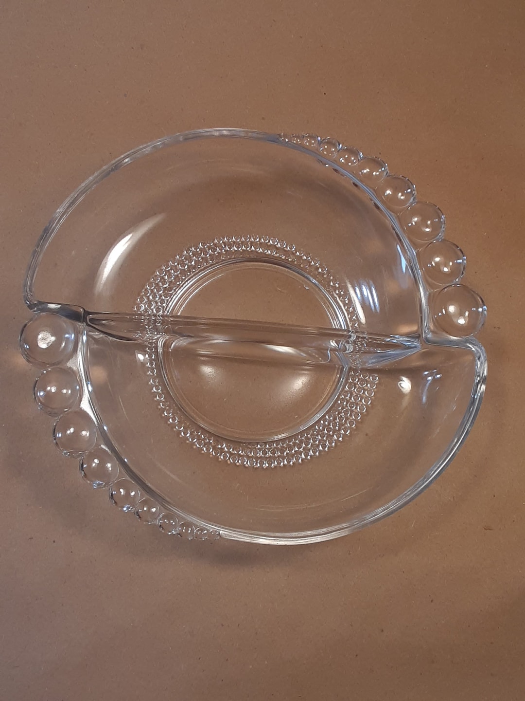 Duncan Miller Clear Glass Teardrop Split Candy Pickle Dish - Etsy