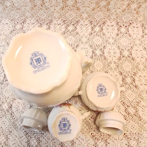 Winrose Collection Teapot-serving Tray Cream and Sugar Bowl With Cover ...