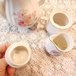 Winrose Collection Teapot-serving Tray Cream and Sugar Bowl With Cover ...