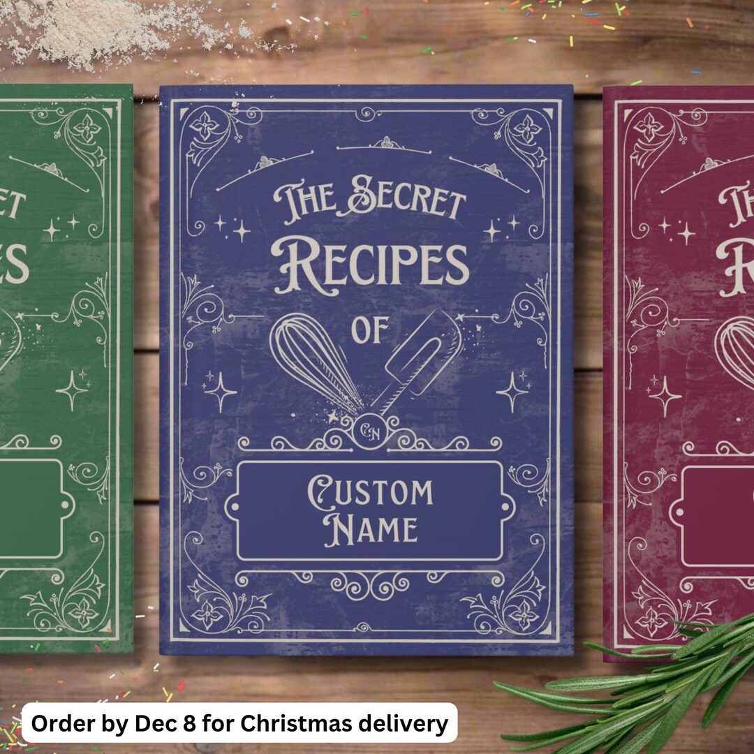 Custom Recipe Book 6”x8” | Personalized Lined Cookbook Journal ...