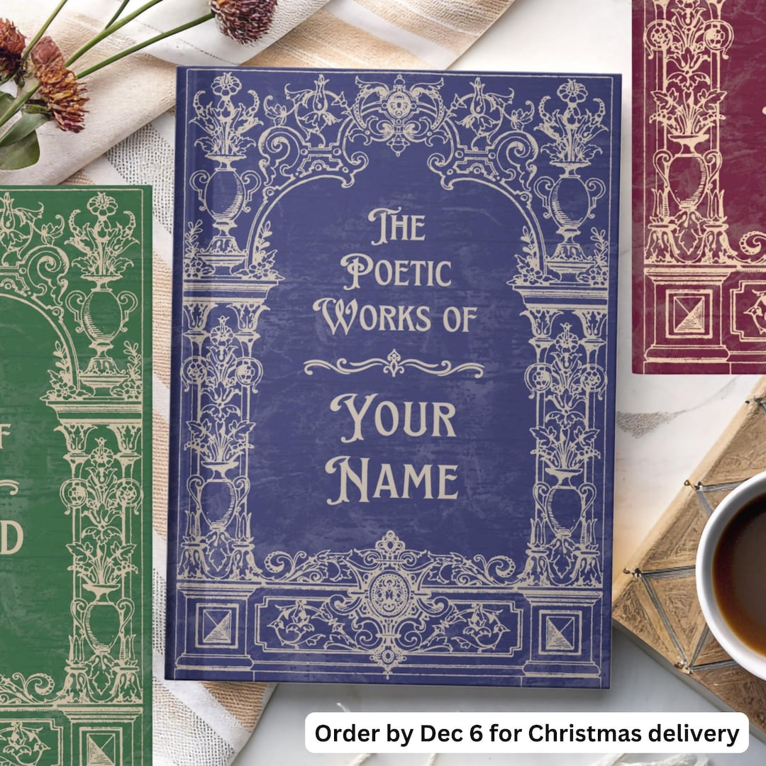 Personalized Poetry Journal | Custom Notebook for Poet | Hardcover ...