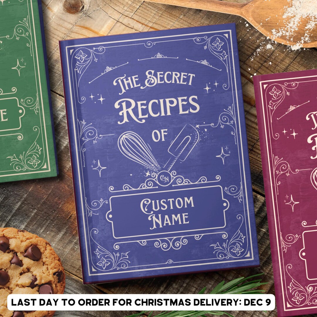 Custom Recipe Book 6”x8” | Personalized Lined Cookbook Journal ...