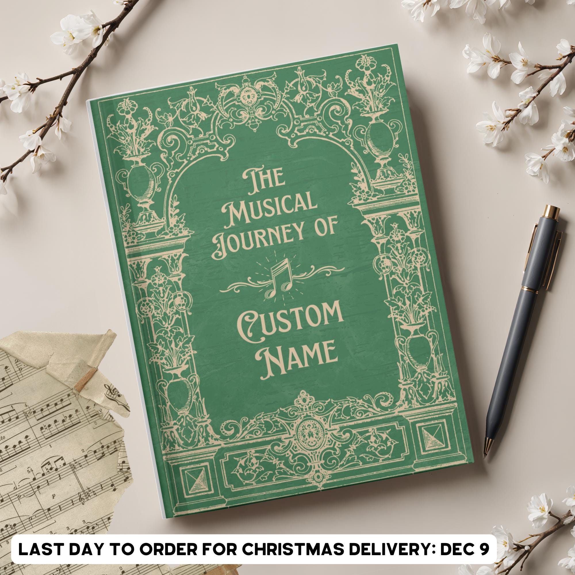 Personalized Songwriting Journal Gift for Musician | Music Practice ...
