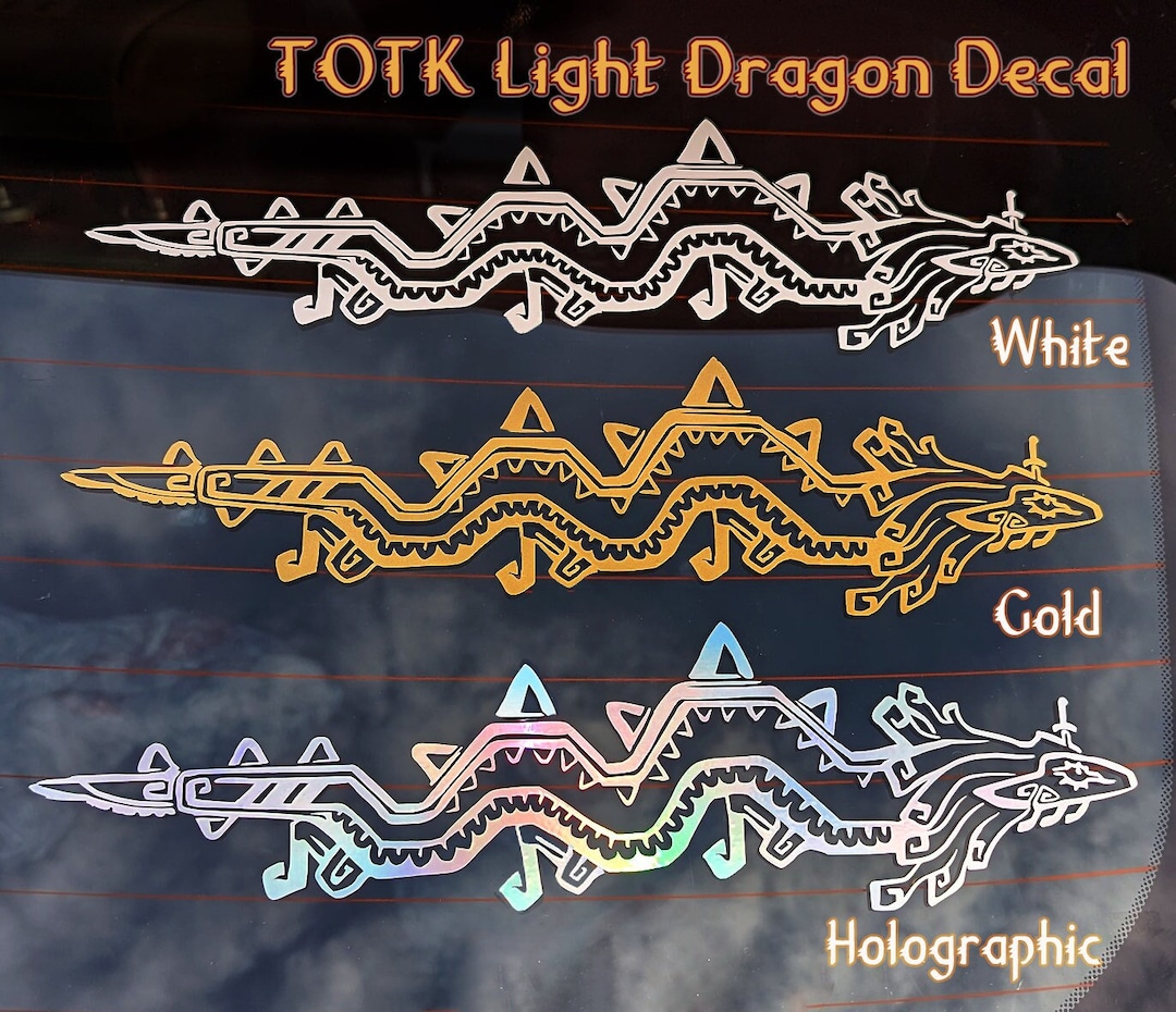 Light Dragon Decal - Zelda Tears of the Kingdom - Logo Vinyl Sticker - Etsy