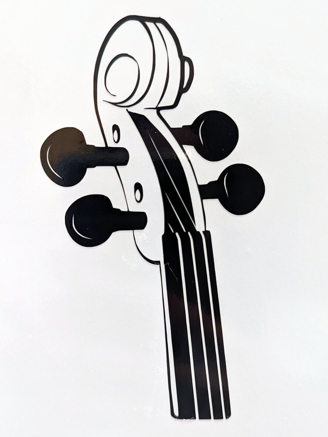 Violin / Cello / Viola / Double Bass Pegbox Music Vinyl Decal Sticker ...