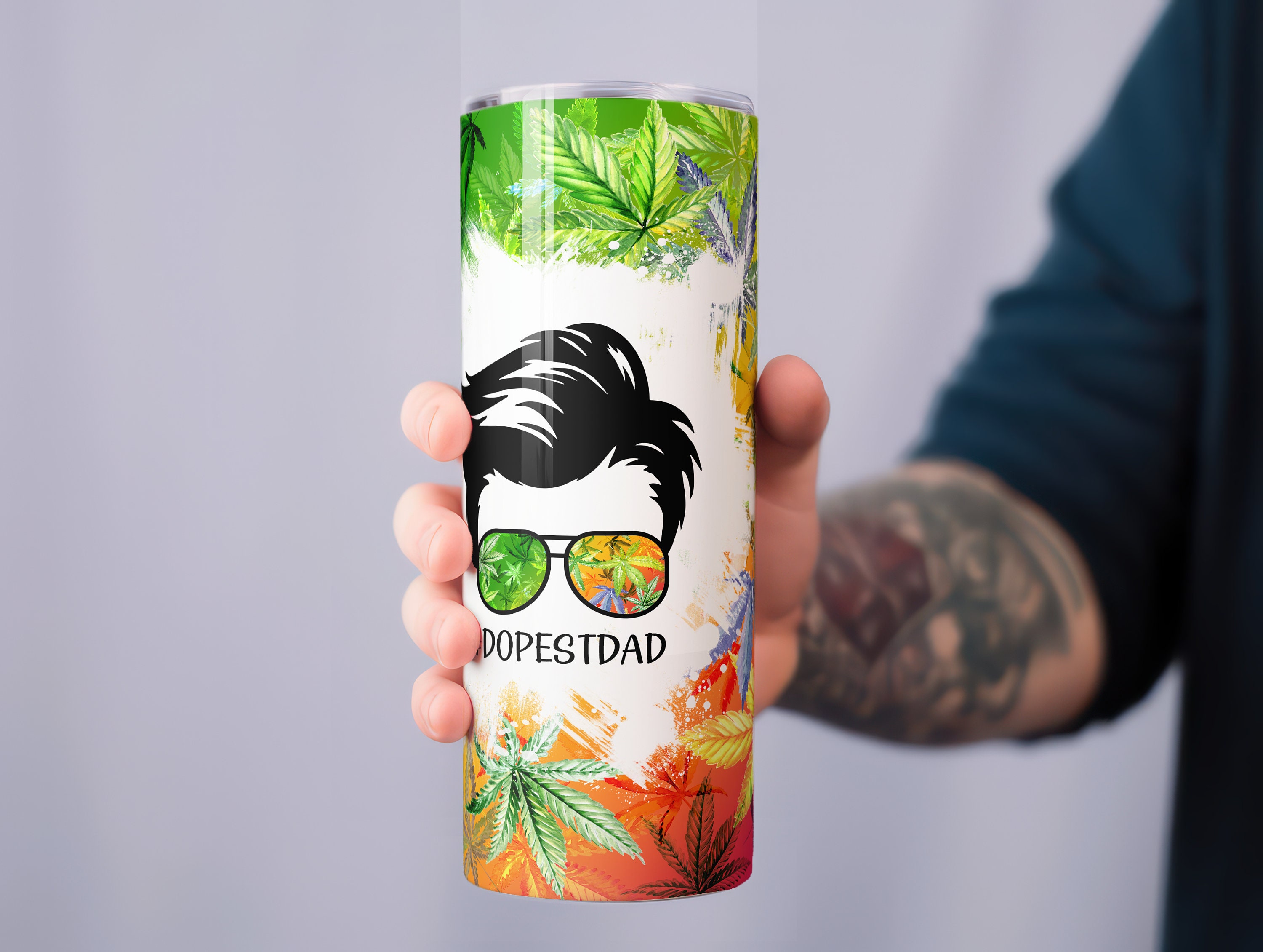 Dopest Dad 20oz Weed Tumbler 420 Father's Day Gift for Stoner Dads ...