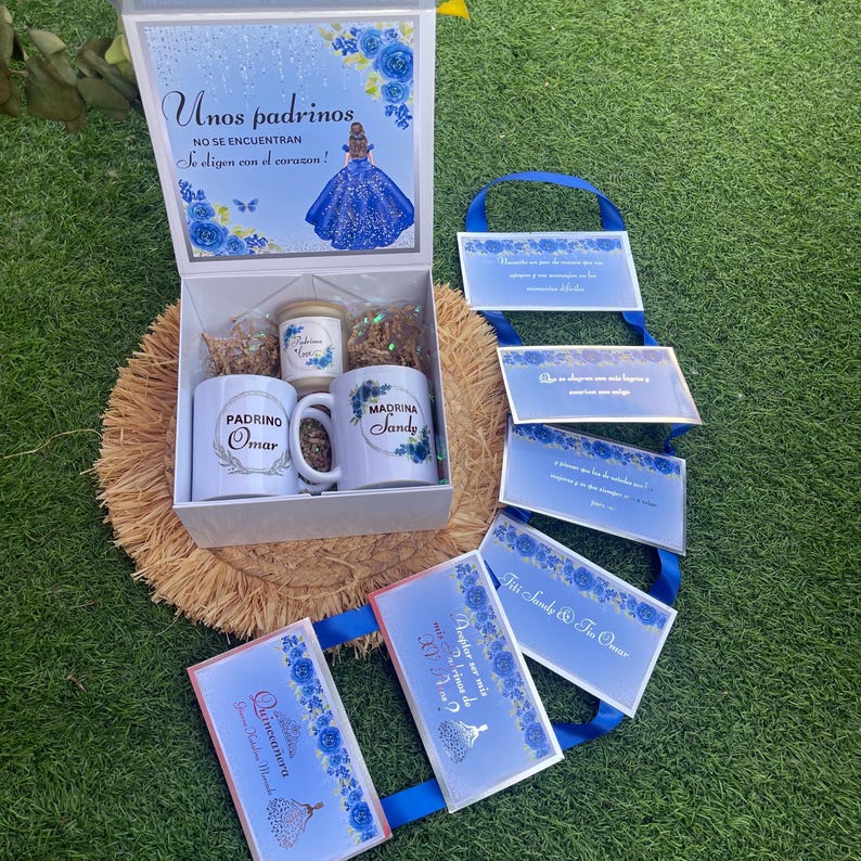 Personalized Padrinos Proposal Gift Box, Mugs & Card - Etsy