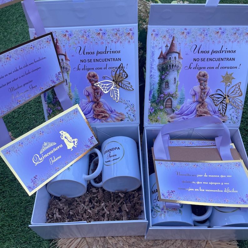 Padrinos Proposal Gift Box ,/XV Años / Caja Personalizada Para ...