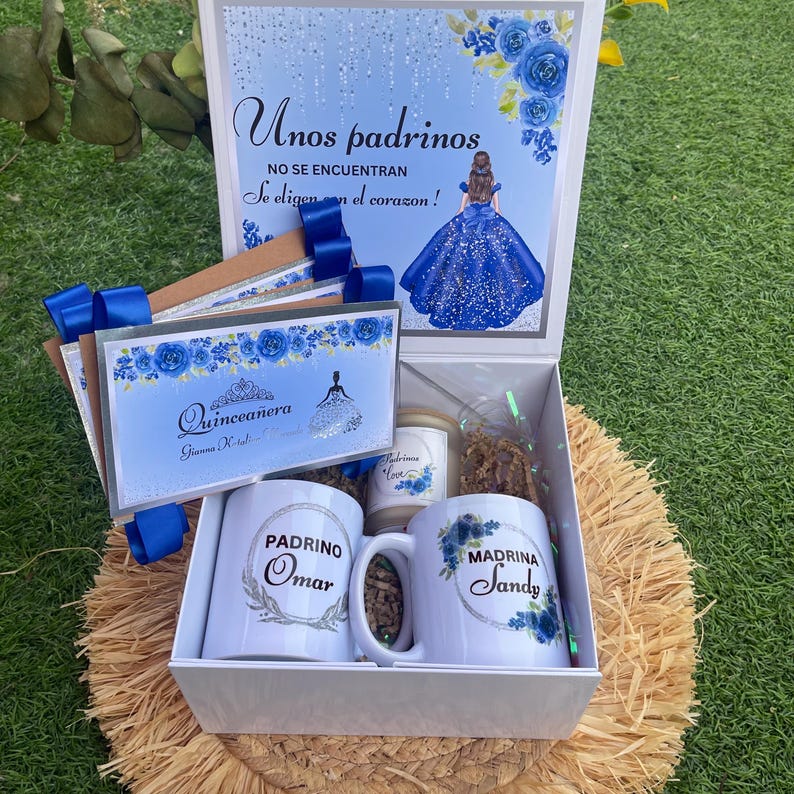 Personalized Padrinos Proposal Gift Box, Mugs & Card - Etsy