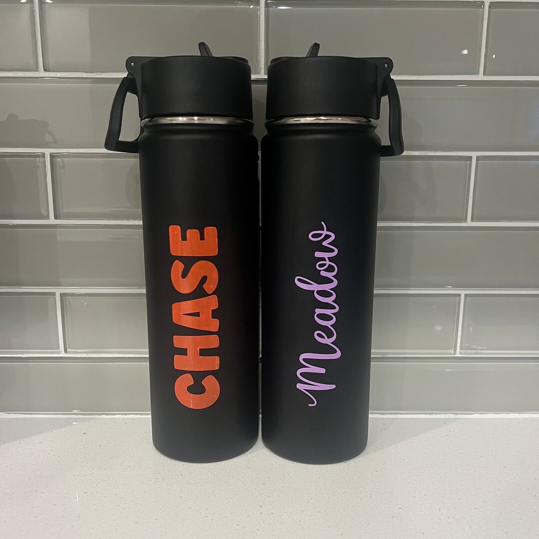 Custom Name Decal, Back to School Water Bottle Personalized Vinyl Decal ...