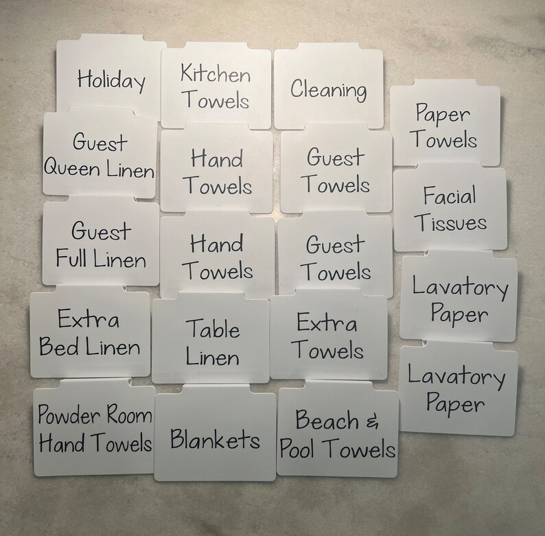 Bin Clip Custom Vinyl Label White - Etsy