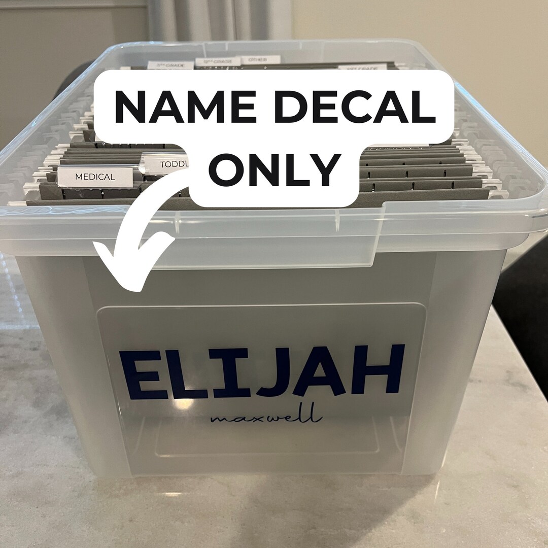 School Memory Box Label, NAME DECAL ONLY - Etsy