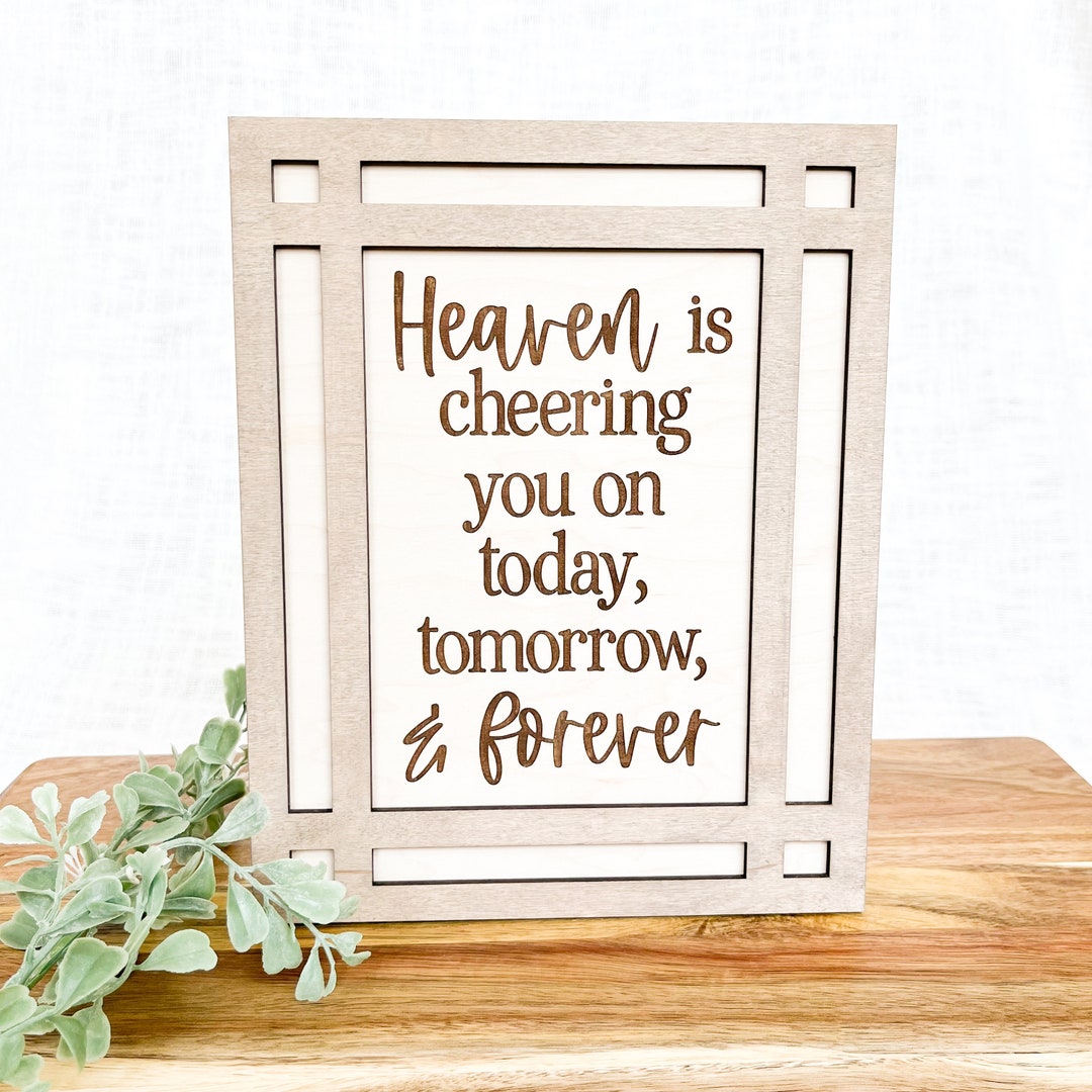Heaven is Cheering You on LDS Quote Sign - Etsy
