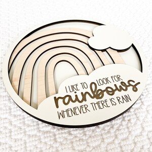 Rainbow and Clouds Baptism Sign Baptism Decor I Like to Look for ...