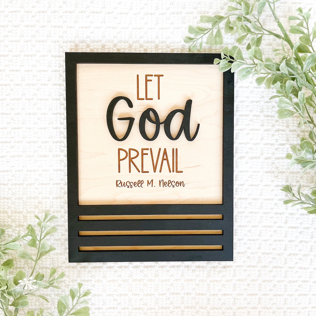 Quote Sign Let God Prevail LDS Sign - Etsy
