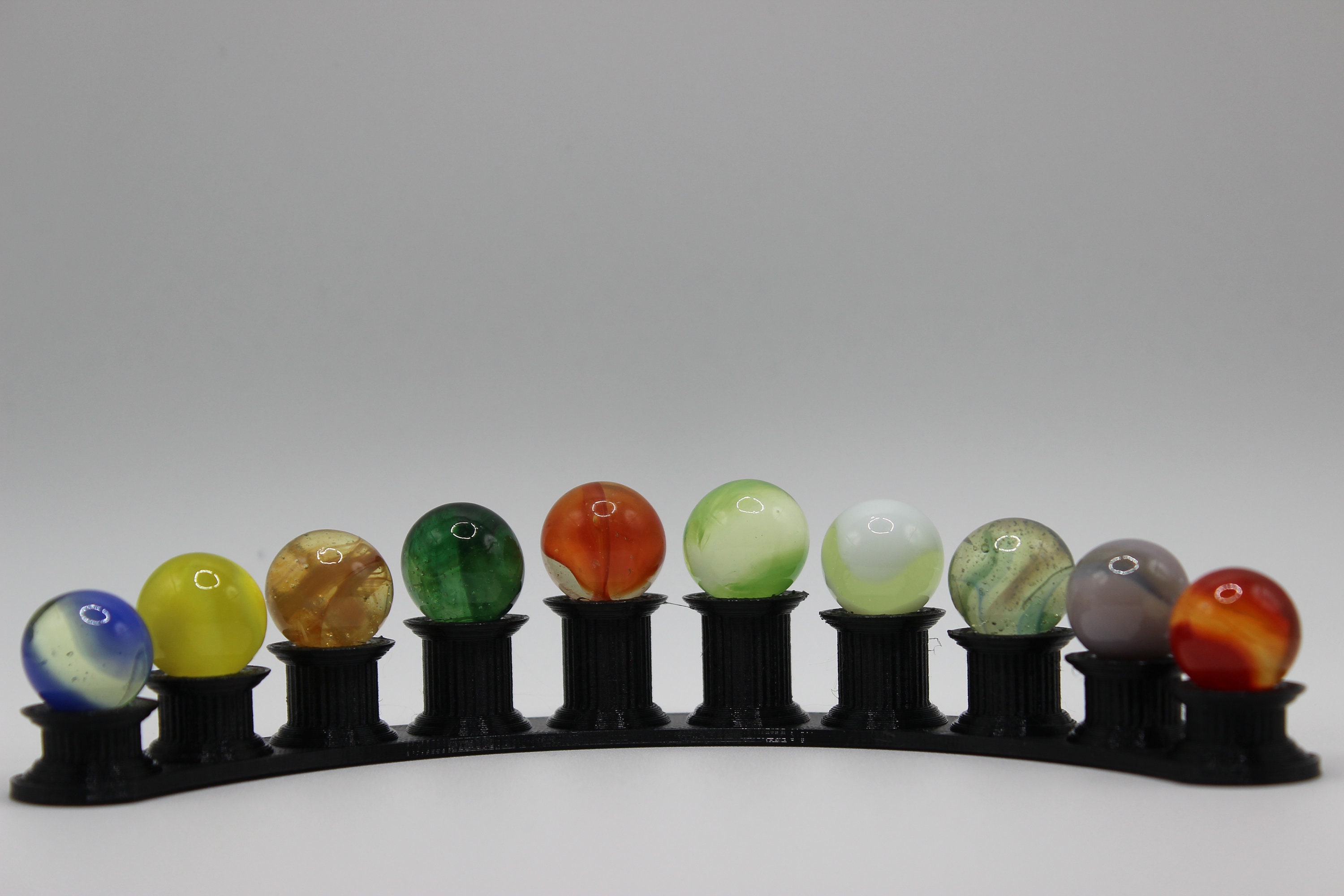 Small Marble Stand, Holds 10 Marbles, Fits Marbles or Spheres From 9/16 ...