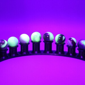 Vintage Uranium Glass Marbles Set With Display Stand - Set of 5 or 10 ...