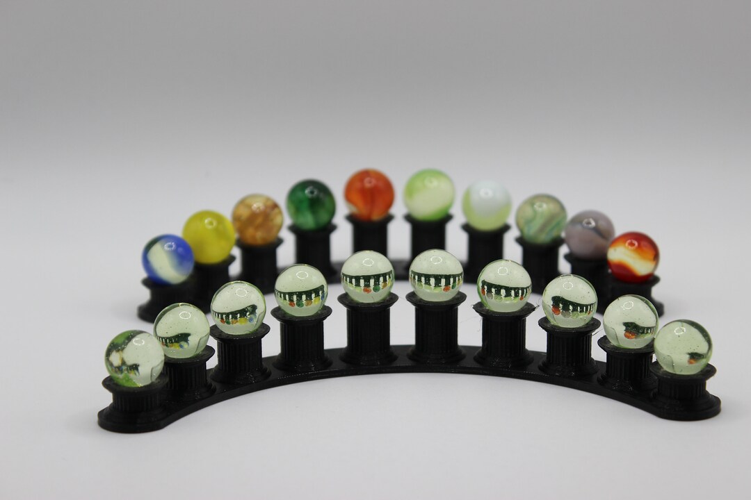 Small Marble Stand, Holds 10 Marbles, Fits Marbles or Spheres From 9/16 ...