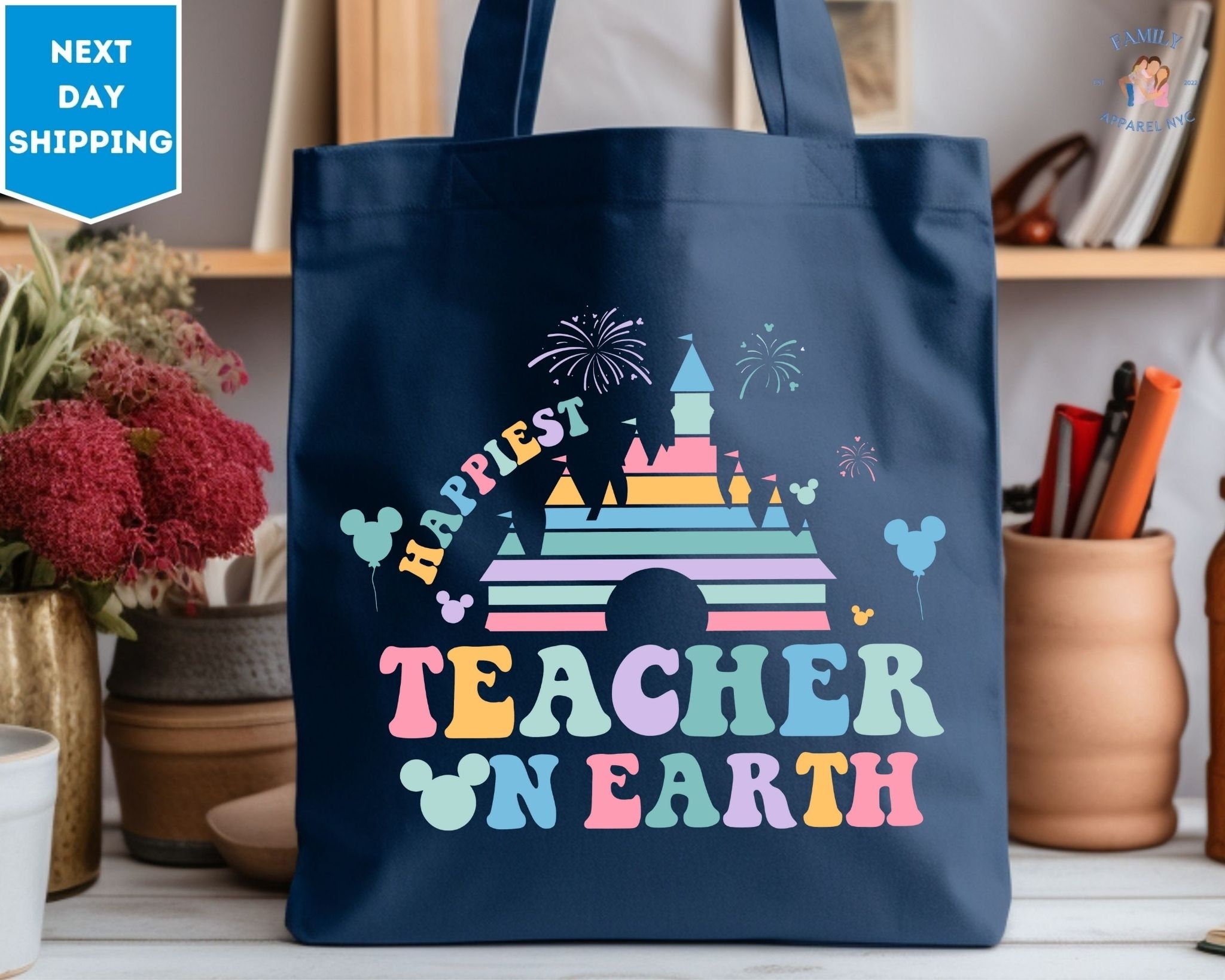 Disney Teacher on Earth Tote Bag, Disney Teacher Principal School Bag ...