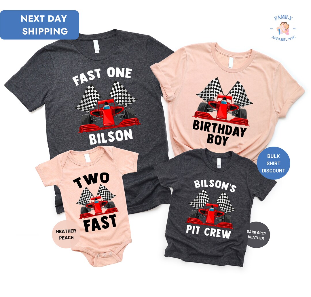 Family Race Car Pit Crew Birthday Shirts, Race Car Birthday Shirt ...