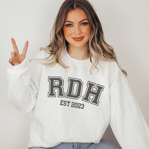 Custom RDH Sweatshirt, RDH Gift, Dental Hygiene Gift, Dental Student ...