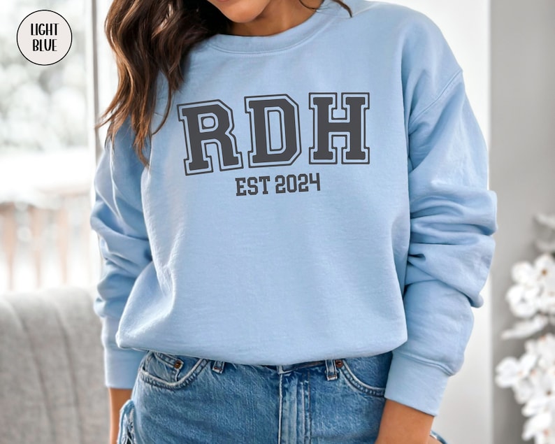Custom RDH Sweatshirt, RDH Gift, Dental Hygiene Gift, Dental Student ...