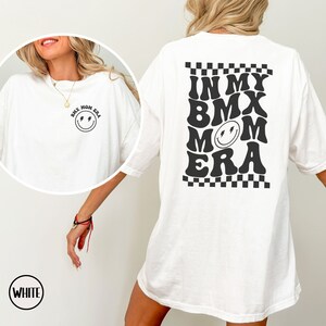 In My BMX Mom Era Shirt, BMX Mom Comfort Colors® T-shirt, Checkered BMX ...