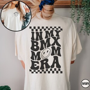 In My BMX Mom Era Shirt, BMX Mom Comfort Colors® T-shirt, Checkered BMX ...