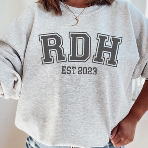 Custom RDH Sweatshirt, RDH Gift, Dental Hygiene Gift, Dental Student ...
